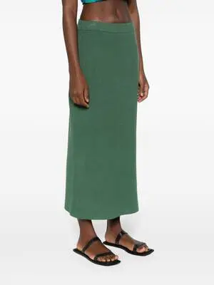BY MALENE BIRGER Kyara Ribbed Midi Skirt - Green