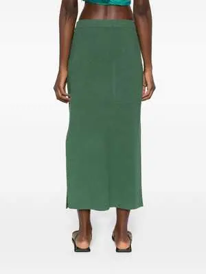 BY MALENE BIRGER Kyara Ribbed Midi Skirt - Green
