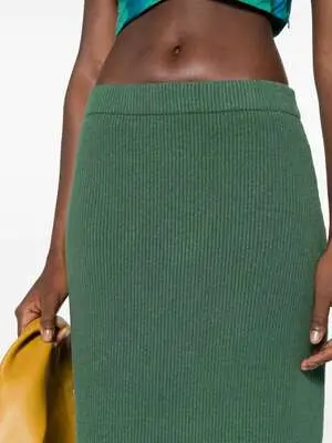 BY MALENE BIRGER Kyara Ribbed Midi Skirt - Green