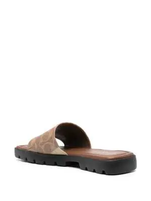 COACH Florence Leather Sandals - Brown