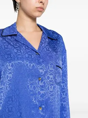 Just Cavalli Logo Snake-jacquard Shirt