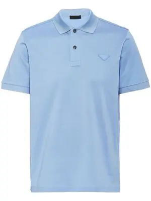 Prada Piqué Polo Shirt Blue