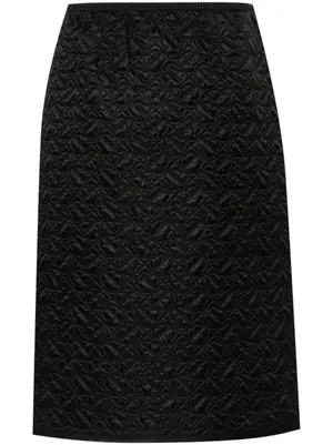 Moncler Quilted Pencil Skirt - Black