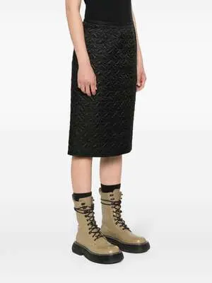 Moncler Quilted Pencil Skirt - Black