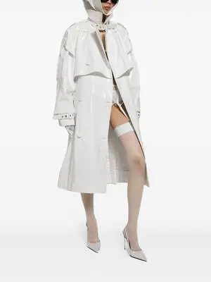 Dolce & Gabbana Belted Patent-finish Trench Coat