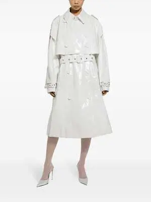 Dolce & Gabbana Belted Patent-finish Trench Coat