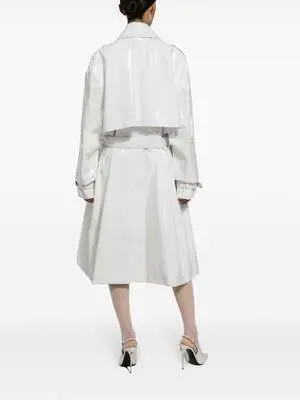 Dolce & Gabbana Belted Patent-finish Trench Coat