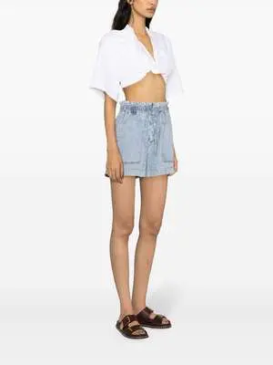 Rails Foster Wide-leg Denim Shorts - Blue