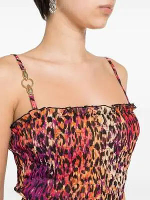 Just Cavalli Layered Leopard-print Mini Dress