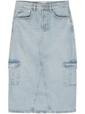 Rails Highland Cargo Denim Skirt - Blue