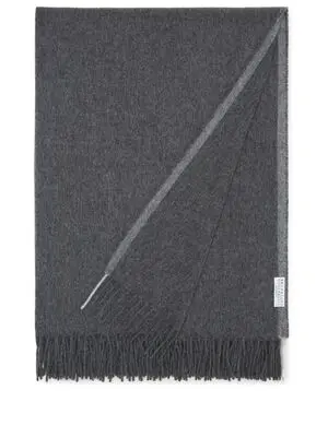 Brunello Cucinelli Fringed Cashmere Throw - Grey