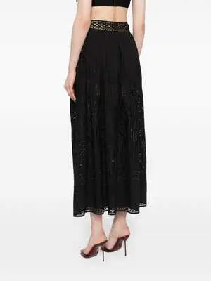 Alberta Ferretti Lace-detail Maxi Skirt