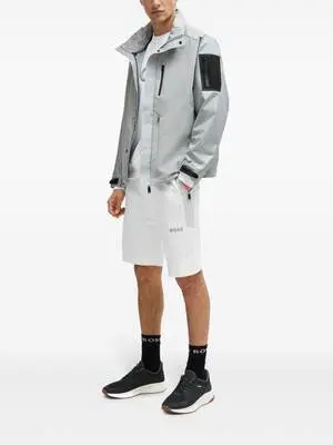 BOSS Leather And Mesh Lace-up Sneakers - Black