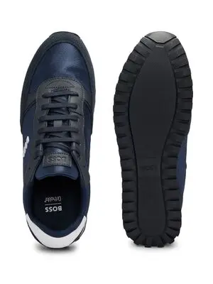 BOSS Logo-appliqué Panelled Sneakers - Blue