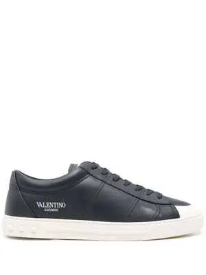 Valentino Garavani Cityplanet Leather Sneakers - Blue
