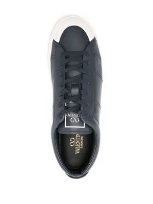 Valentino Garavani Cityplanet Leather Sneakers - Blue