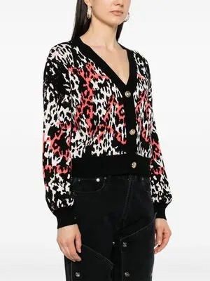 Just Cavalli Leopard Cropped Cardigan