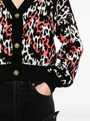 Just Cavalli Leopard Cropped Cardigan
