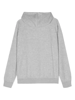 NEW BALANCE Logo-embroidered Zip-up Hoodie - Grey