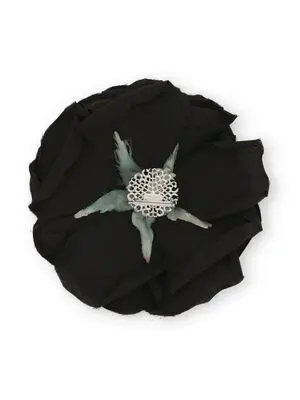 Dolce & Gabbana Floral Brooch - Black