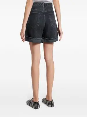 AGOLDE High-waisted Denim Shorts - Black