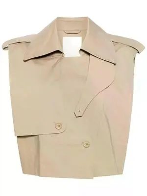 JNBY Double-breasted Trench Vest - Brown