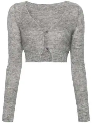 Jacquemus Brushed-finish Cardigan - Grey