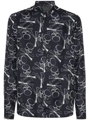 Philipp Plein Skull&bones Silk Shirt