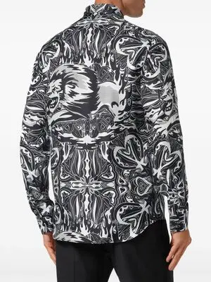 Philipp Plein Dandy Lion Circus Silk Shirt