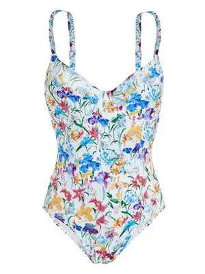 Vilebrequin Leonita Happy Flowers-print Swimsuit - Blue