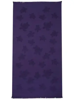 Vilebrequin Santah Turtle-jacquard Beach Towel - Purple