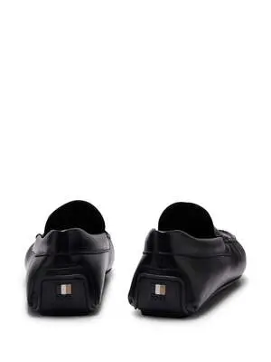 BOSS Logo-deed Leather Driving Shoes