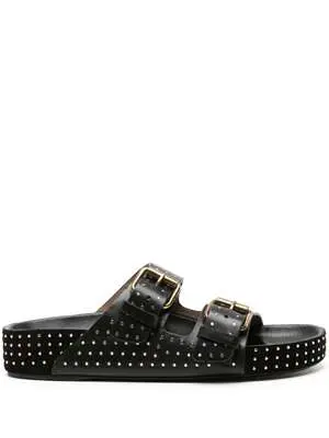 Isabel Marant Étoile Lennyo Leather Sandals - Black