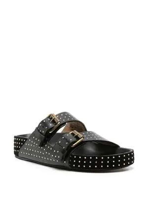 Isabel Marant Étoile Lennyo Leather Sandals - Black