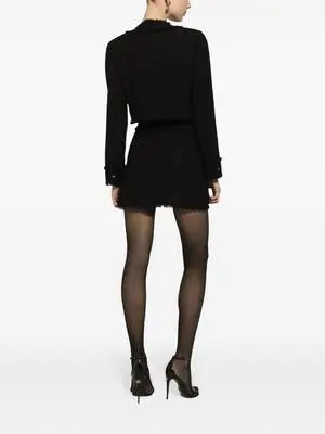 Dolce & Gabbana High-waist Tweed Miniskirt - Black