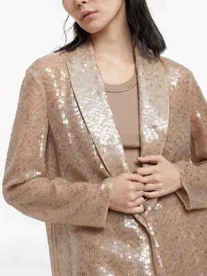 Brunello Cucinelli Sequinned Silk Single-breasted Suit