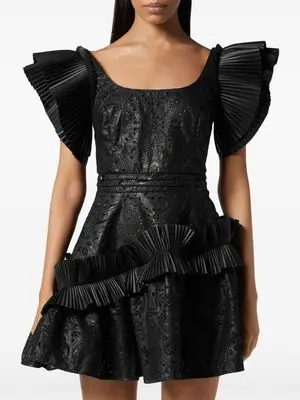 Philipp Plein Faux-leather Mini Dress