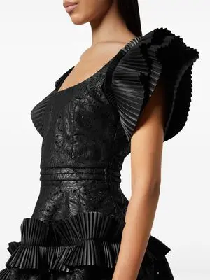 Philipp Plein Faux-leather Mini Dress