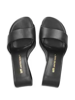 United Nude Mobius 65mm Leather Sandals - Black