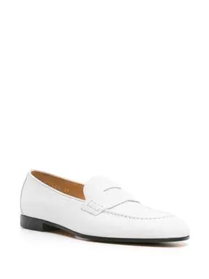 DOUCAL'S Leather Penny Loafers - White