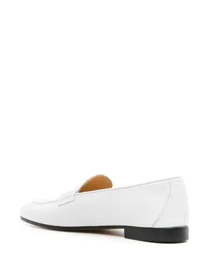 DOUCAL'S Leather Penny Loafers - White
