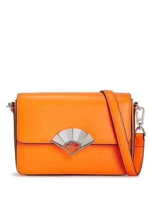 Karl Lagerfeld Signature Fan Leather Crossbody Bag
