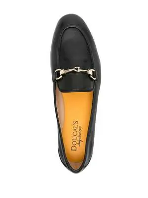 DOUCAL'S Horsebit Leather Loafers - Black