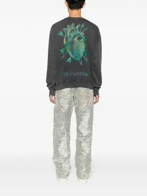 Just Cavalli Heart-print Cotton Sweatshirt