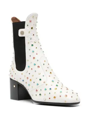 Laurence Dacade Angie 60mm Leather Boots - White
