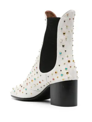 Laurence Dacade Angie 60mm Leather Boots - White