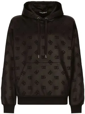 Dolce & Gabbana Embossed Logo Jersey Hoodie