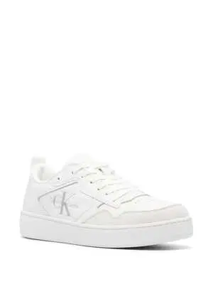 Calvin Klein Debossed-logo Leather Trainers