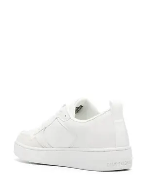 Calvin Klein Debossed-logo Leather Trainers