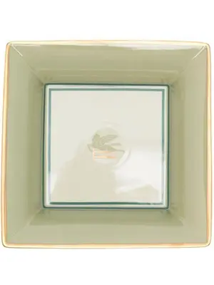 Etro Pegaso-motif Porcelain Tray - Green